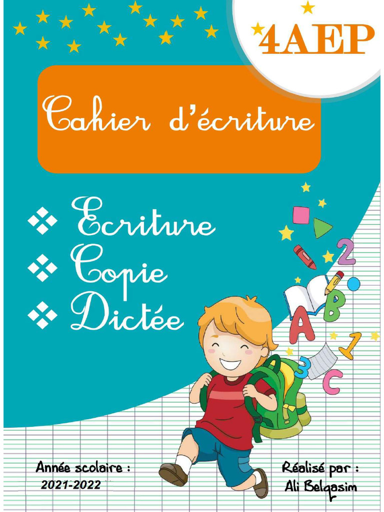 Cahier Décriture 4AEP مدونة معلمي | PDF | Art