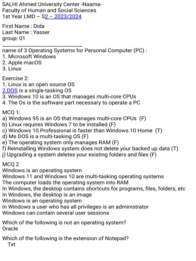 Overview of PC Operating Systems | PDF | Computers