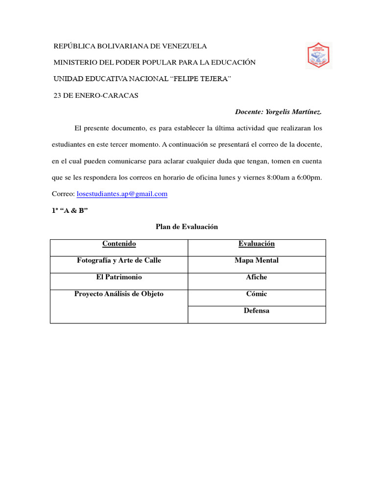 ARTE Y PATRIMONIO 1º AÑO. III LAPSO. Proyecto | PDF | Dibujo | Cómics