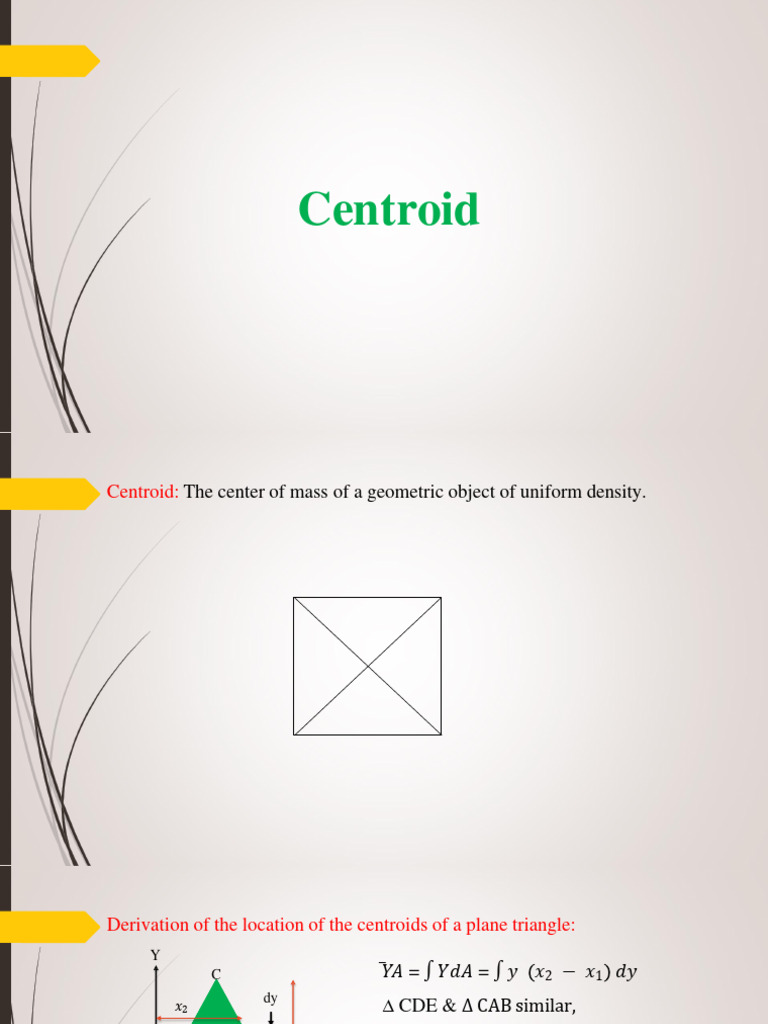Centroid | PDF | Area | Triangle