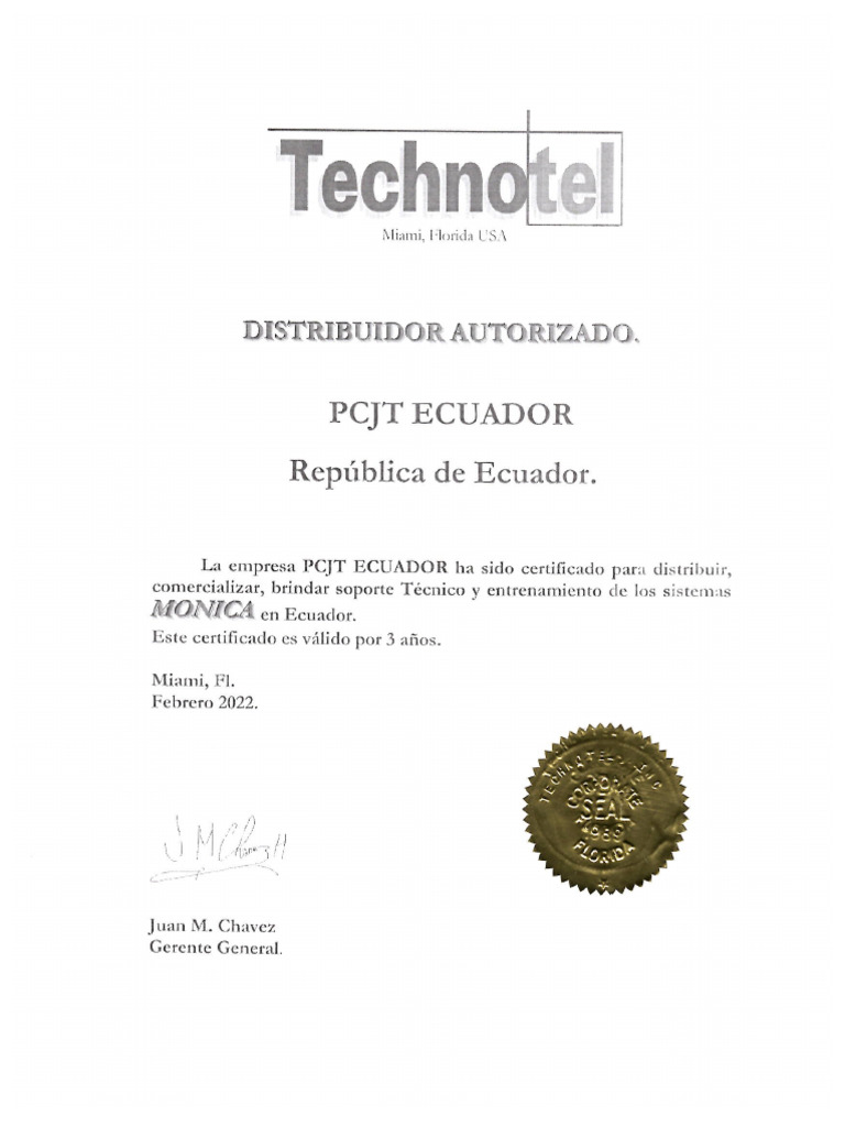 Certificado-Distribuidor Autorizado | PDF