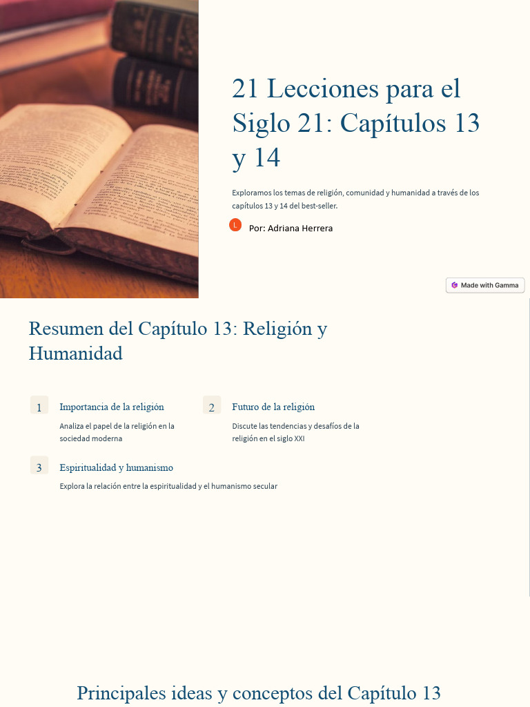 21 Lecciones para El Siglo 21 Capitulos 13 y 14 | PDF | Humanismo ...