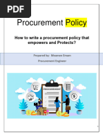 Procurement Policy Template | PDF | Procurement | Policy