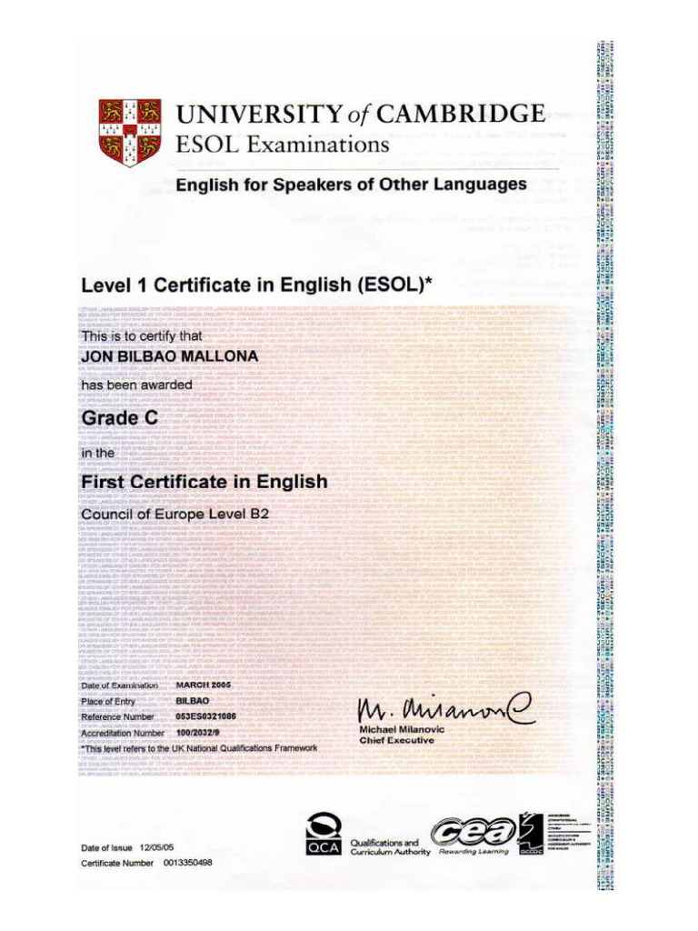 First Certificate English Cambridge Jon Bilbao | PDF
