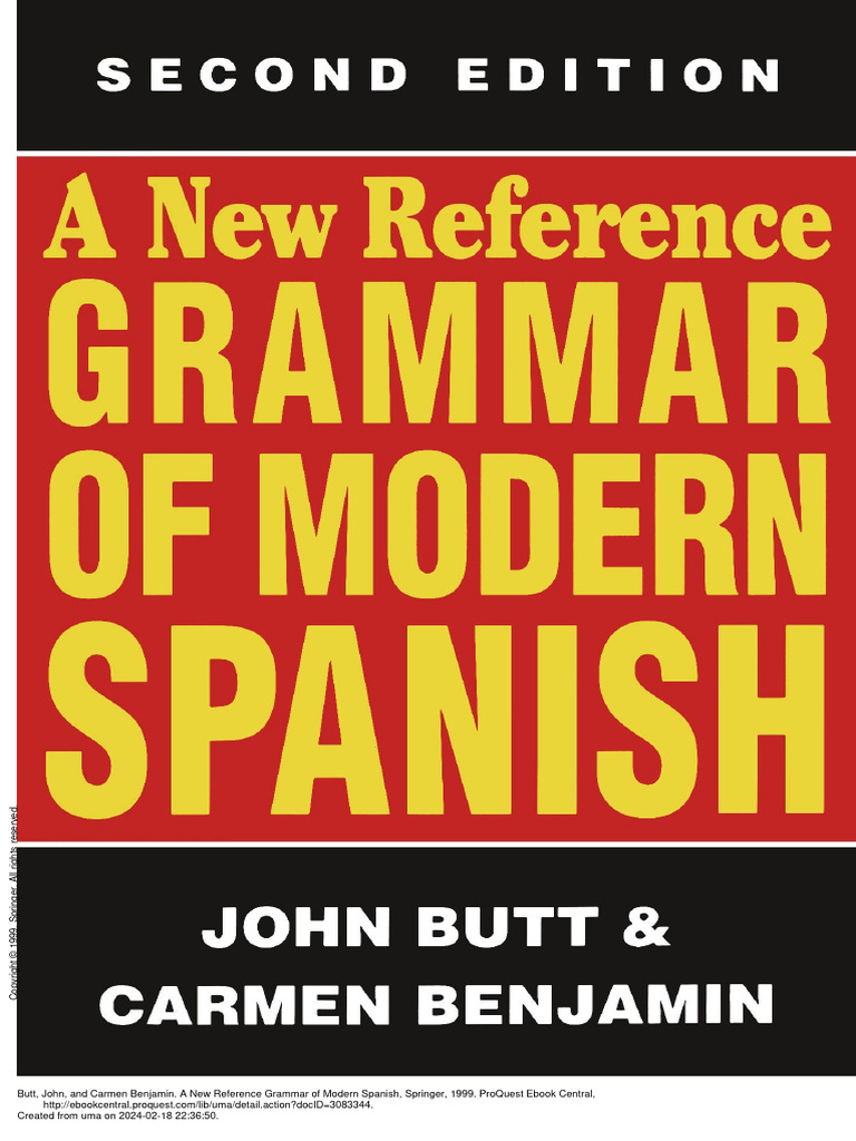 A New Reference Grammar of Modern Spanish - (Pages 1 To 26) | PDF ...