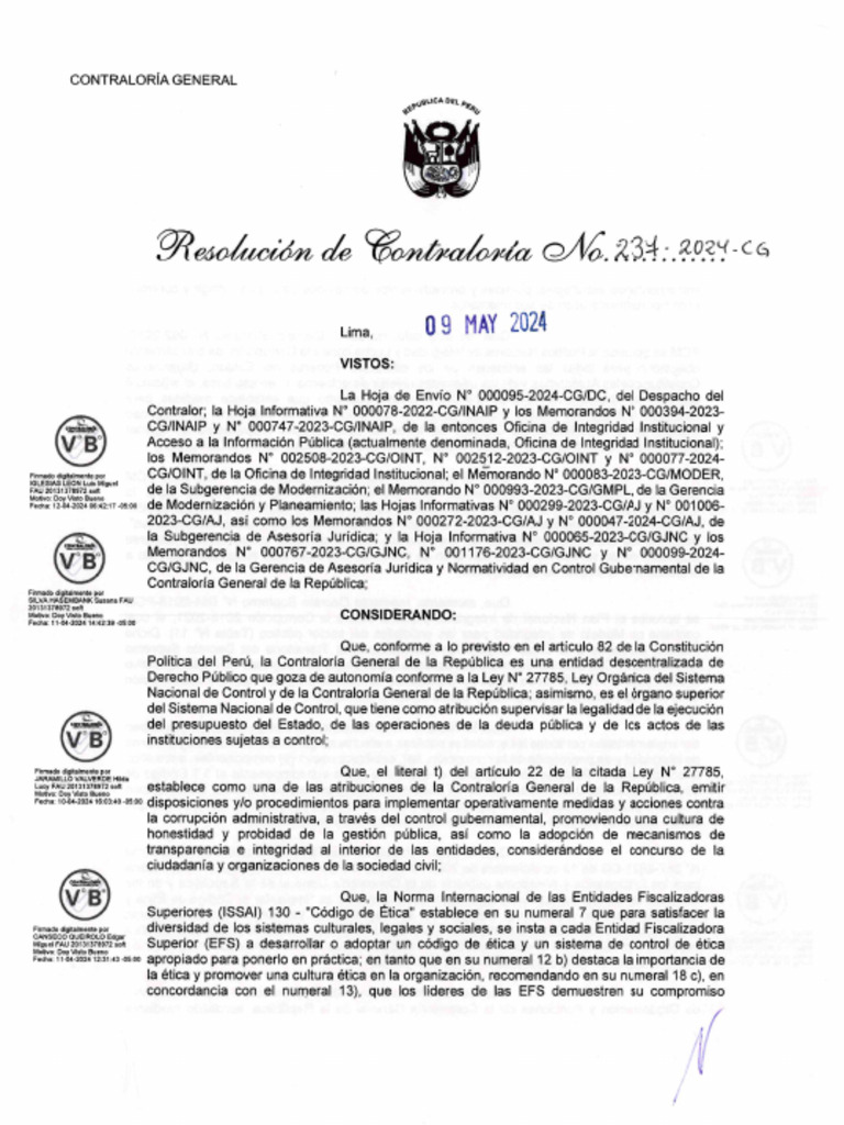 Codigo de Etica CGR | PDF