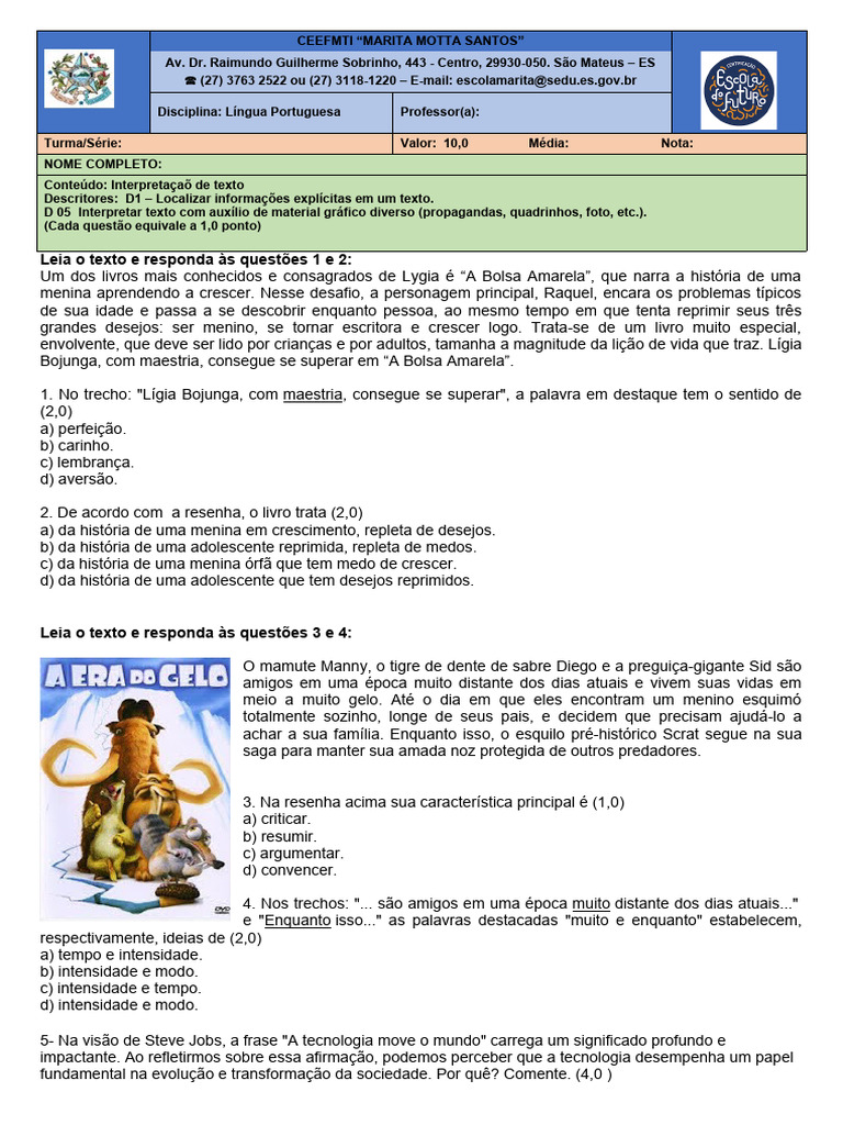 Atividade Ester | PDF