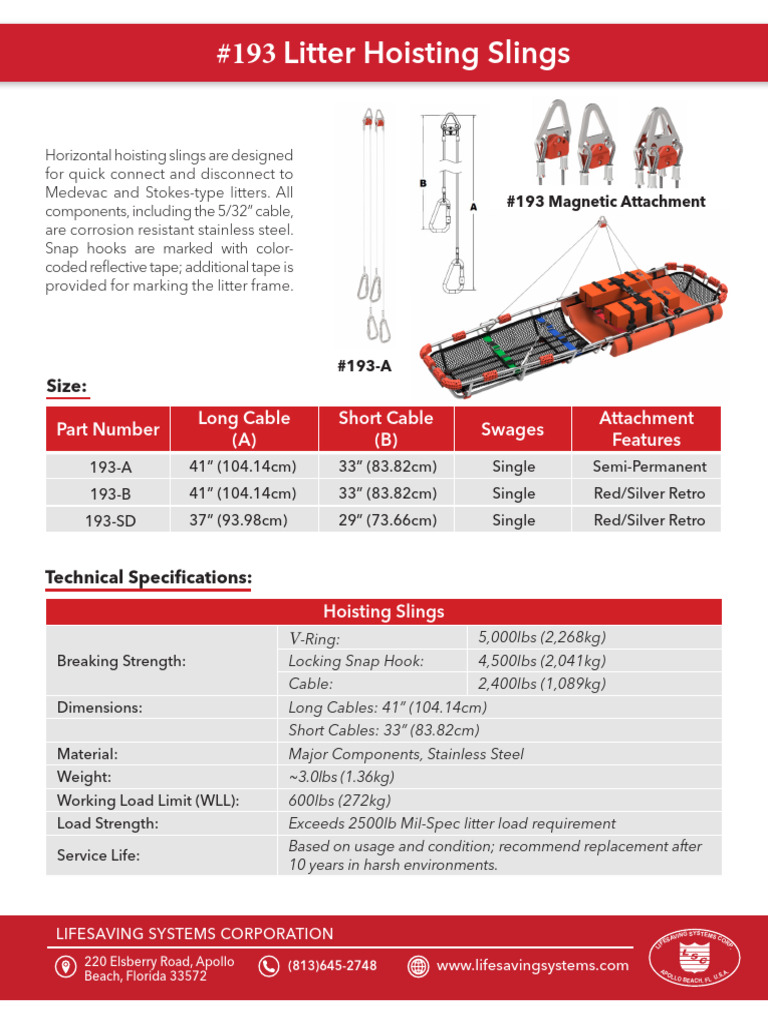193 Litter Hoisting Slings | PDF | Metals | Building Materials
