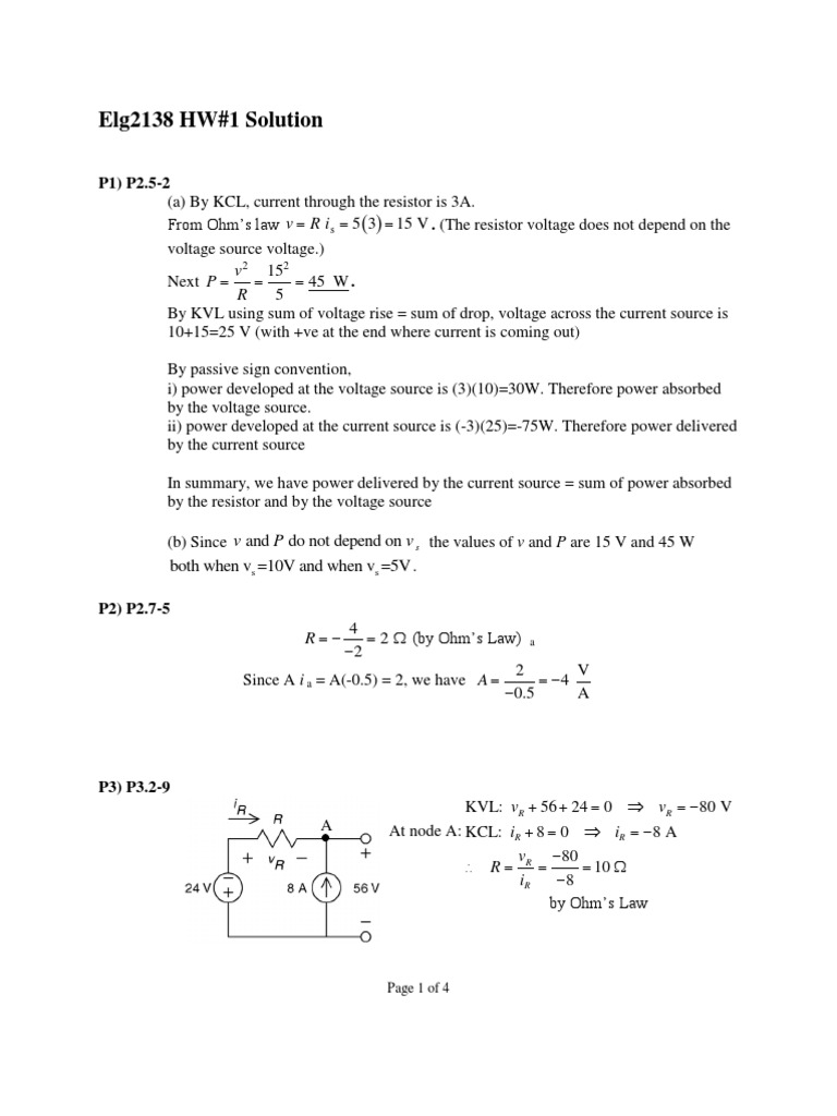 Circuit Analysis of a Multi-Loop Network with Voltage and Current ...