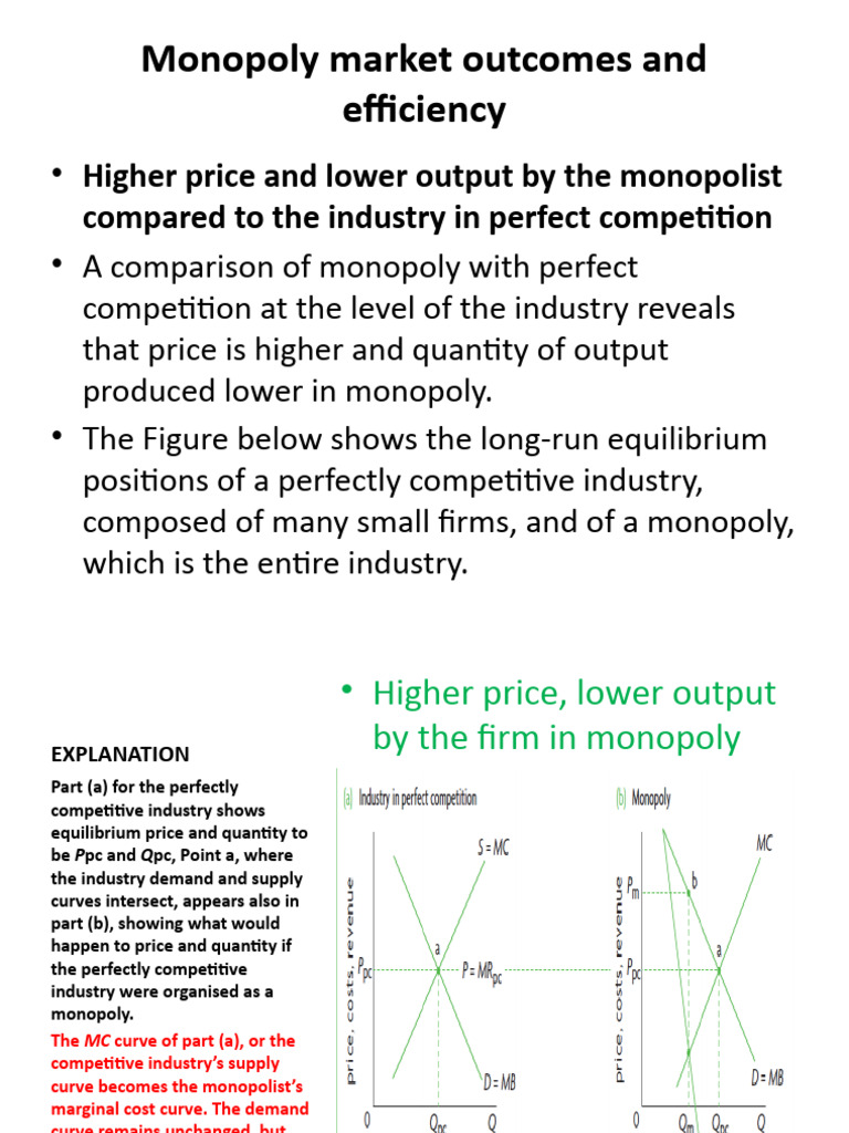 4 - Allocative and Productive Efficiency of A Monopolistic Firm | PDF ...