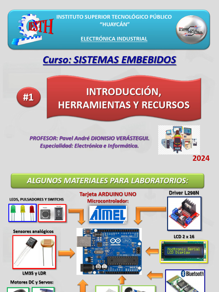 1 Introducción Sist Embebidos 2024 | PDF | Arduino | Sistema Integrado