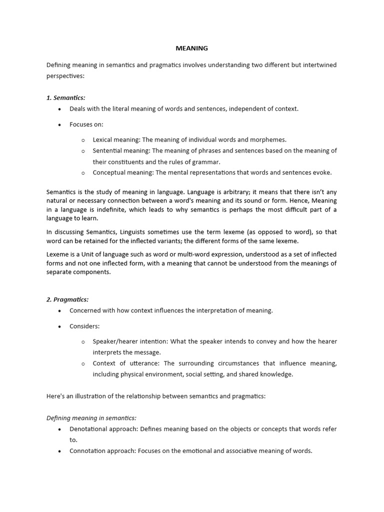 Rangkuman Semantik Pragmatik | PDF | Semantics | Proposition