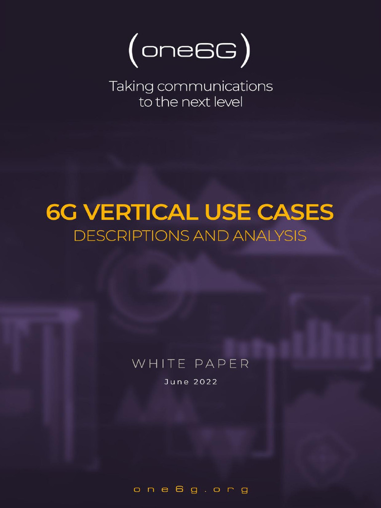 One6g WhitePaper WI101 6G Use Cases v1.0 | PDF | Computer Network | Internet Of Things