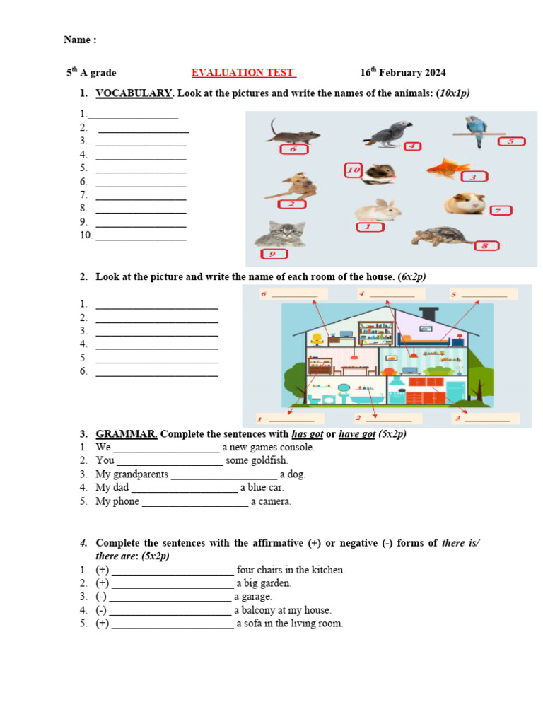 Test 5th Grade Units 3 and 4 | PDF | Linguistics