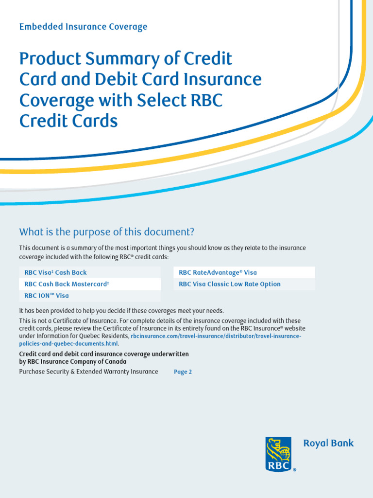 RBC PSEW Generic Quebecforms | PDF | Credit Card | Insurance
