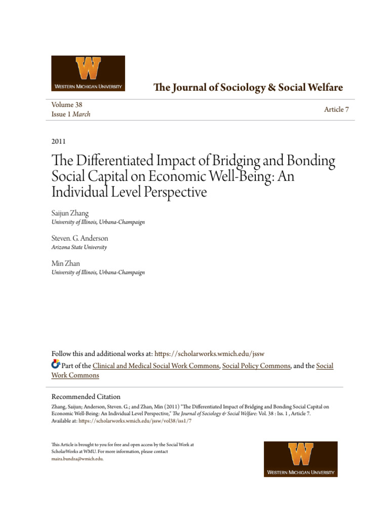 00the Differentiated Impact of Bridging and Bonding | PDF | Social Capital | Capital (Economics)