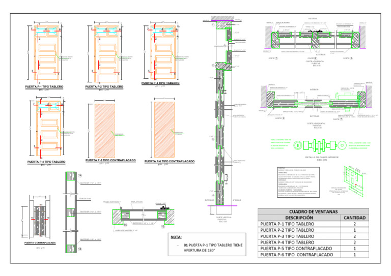 Planos de Puertas Modulo 01 | PDF