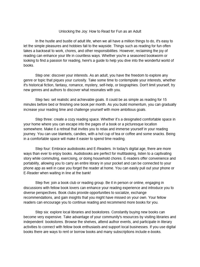 how to article 1 | PDF | Books | E Reader