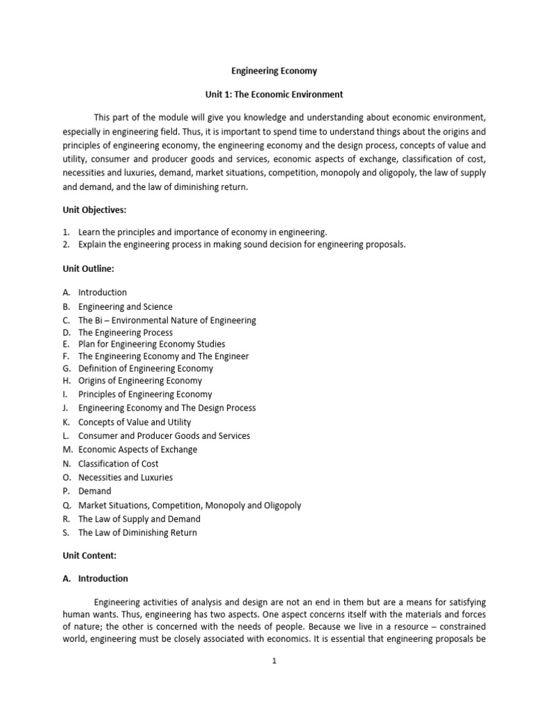 Engecon 1 Pdf Supply Economics Monopoly