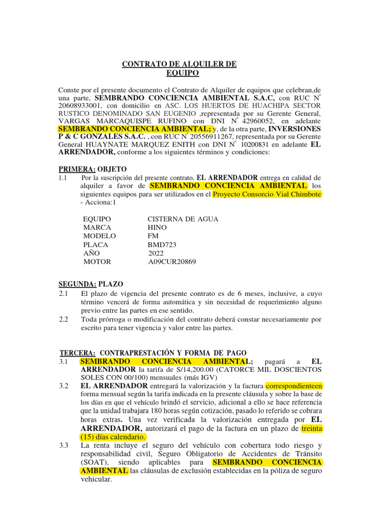 CONTRATO_MODELO | PDF | Seguro | Seguro de vehículo