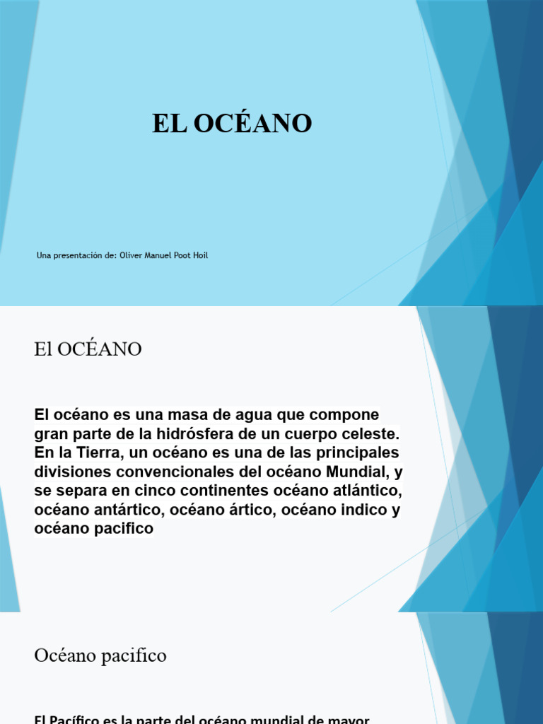 El oceano | PDF | Océanos | océano Ártico