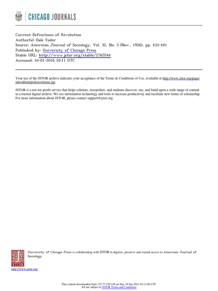 Current Definitions of Revolution | PDF | Revolutions | Liberal Arts ...