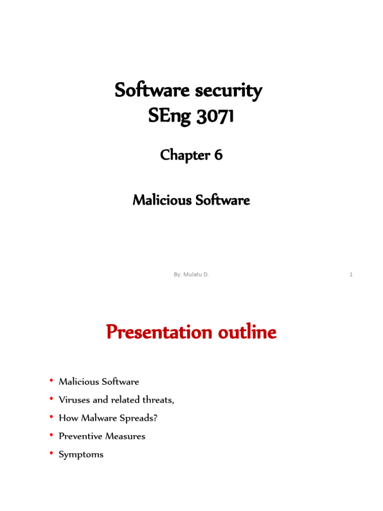 Ch 6 software security | PDF | Computer Virus | Malware