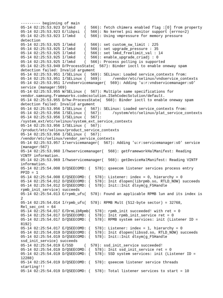Logcat Prev CSC Log | PDF | Computing | System Software
