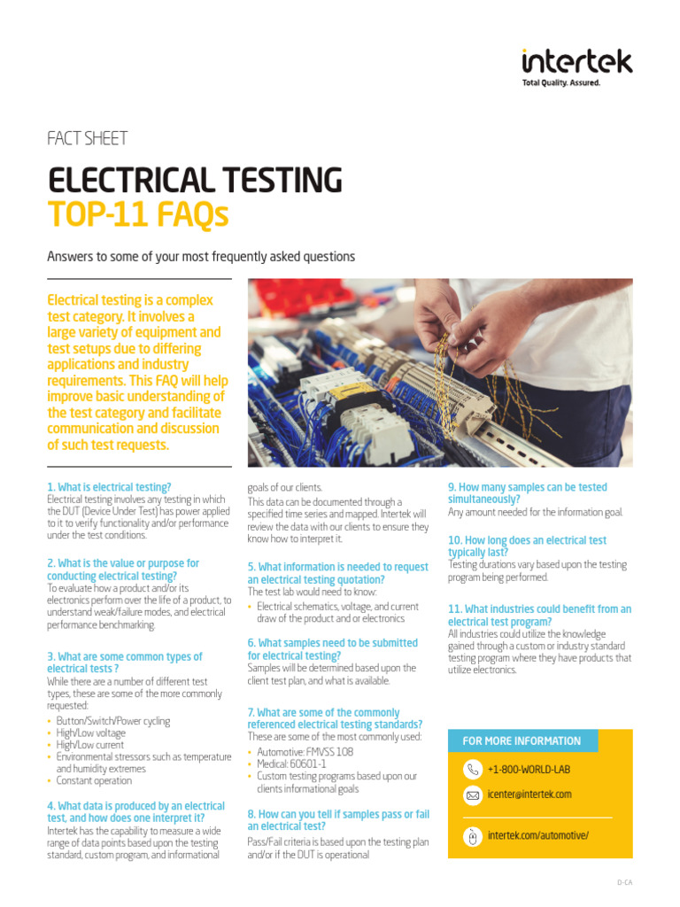 Automotive-Electrical-Testing-FAQ-Sheet | Download Free PDF ...