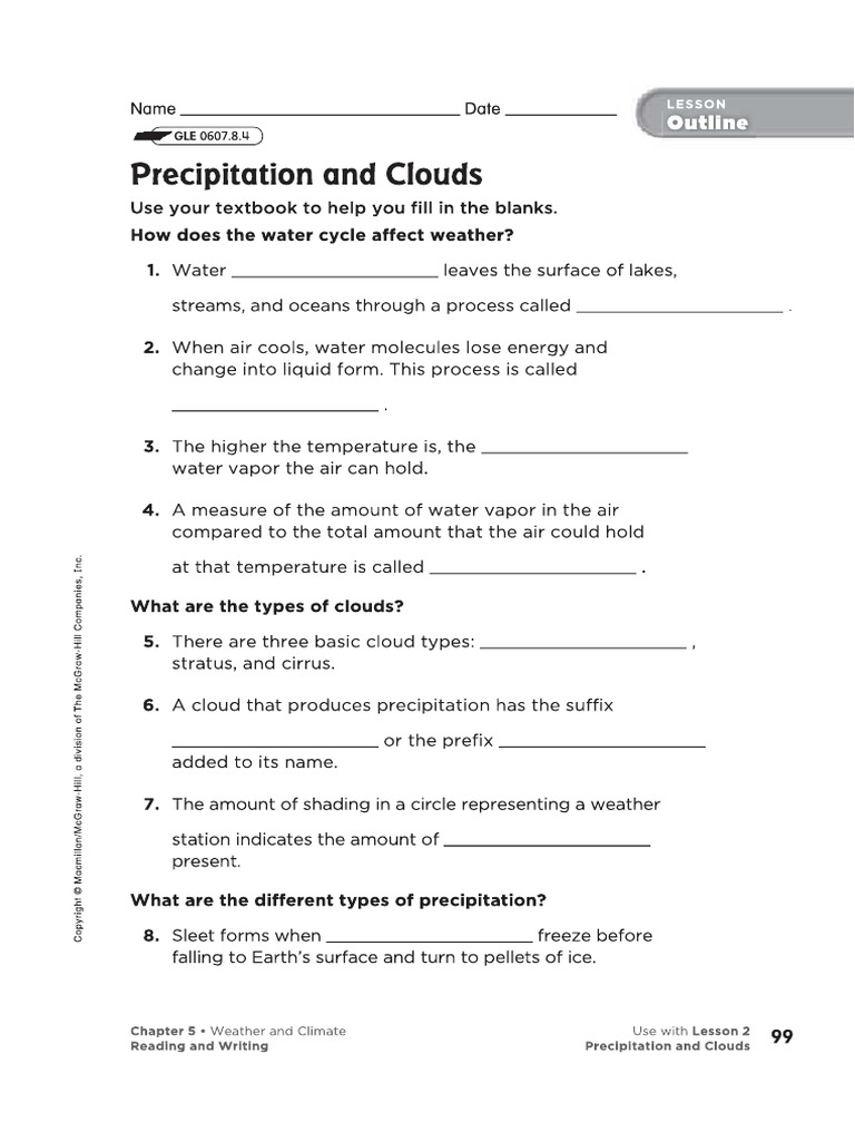 Precipitation and Clouds | PDF