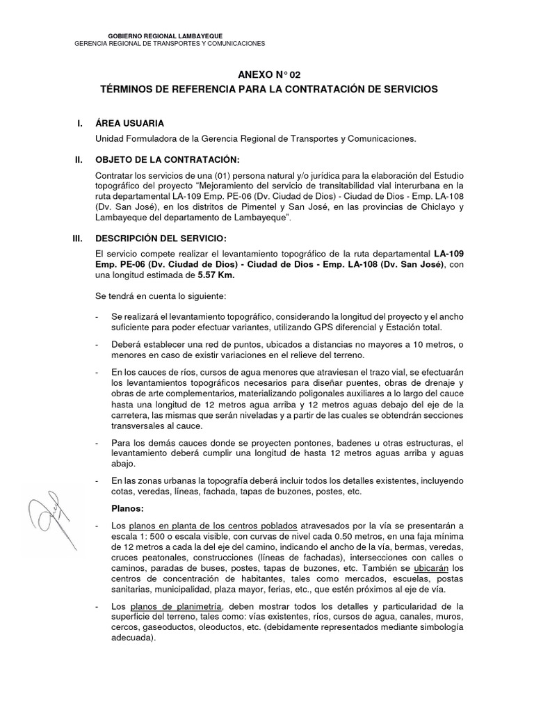 TDR - Estudio Topografico - Uf - 2022 - Ok | PDF | Topografía | Tecnología geográfica
