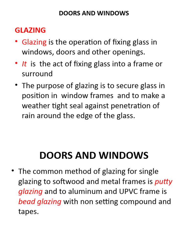 Glazing and Joints | PDF | Woodworking