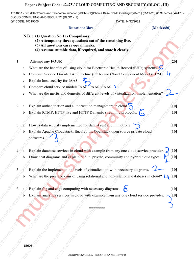 Be - Electronics and Telecommunication - Semester 7 - 2022 - December ...