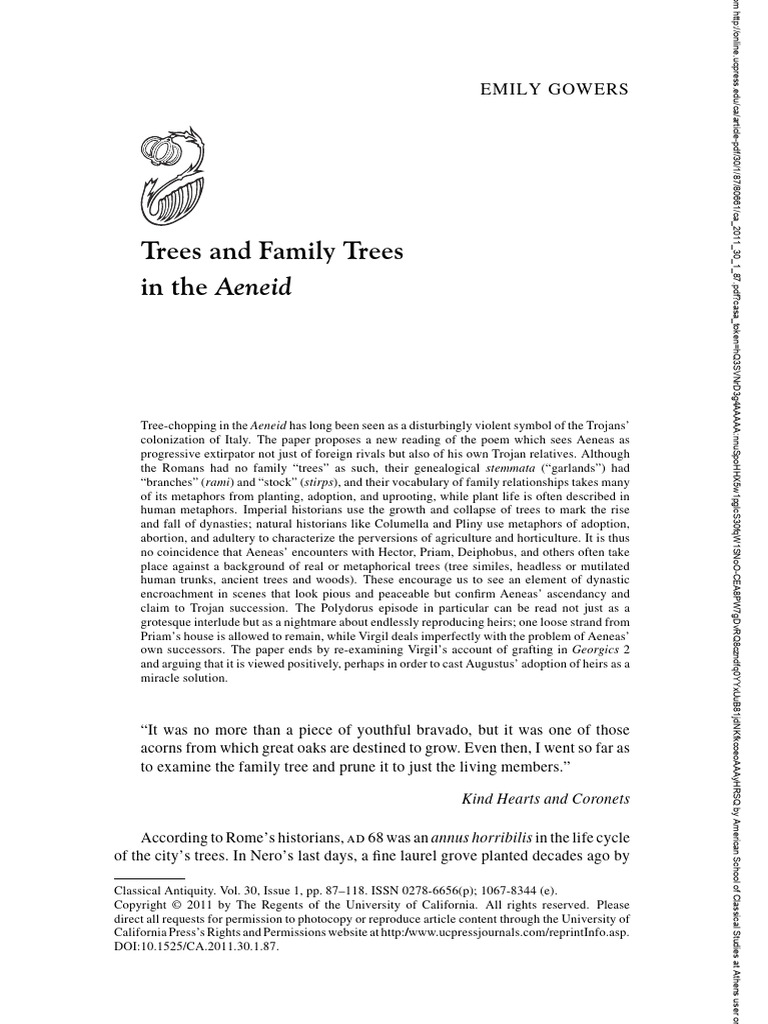 GOWERS Trees and Family Trees in The Aeneid Ca - 2011 - 30 - 1 - 87 ...