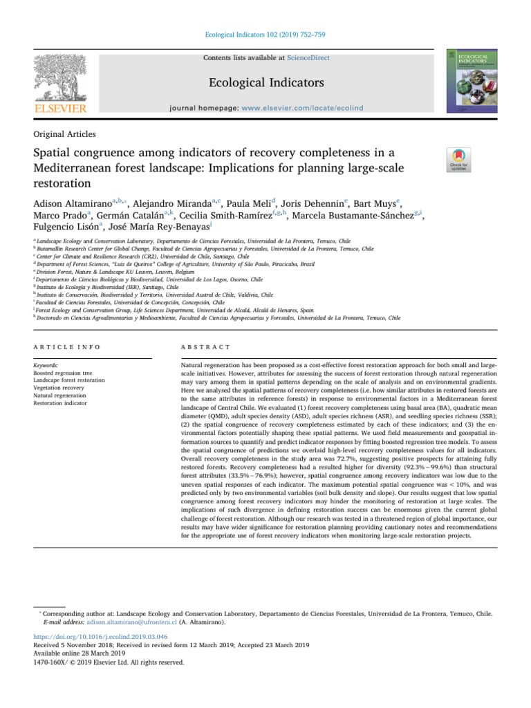 2019_Altamirano et al_Spatial congruence among indicators of recovery completeness | PDF ...
