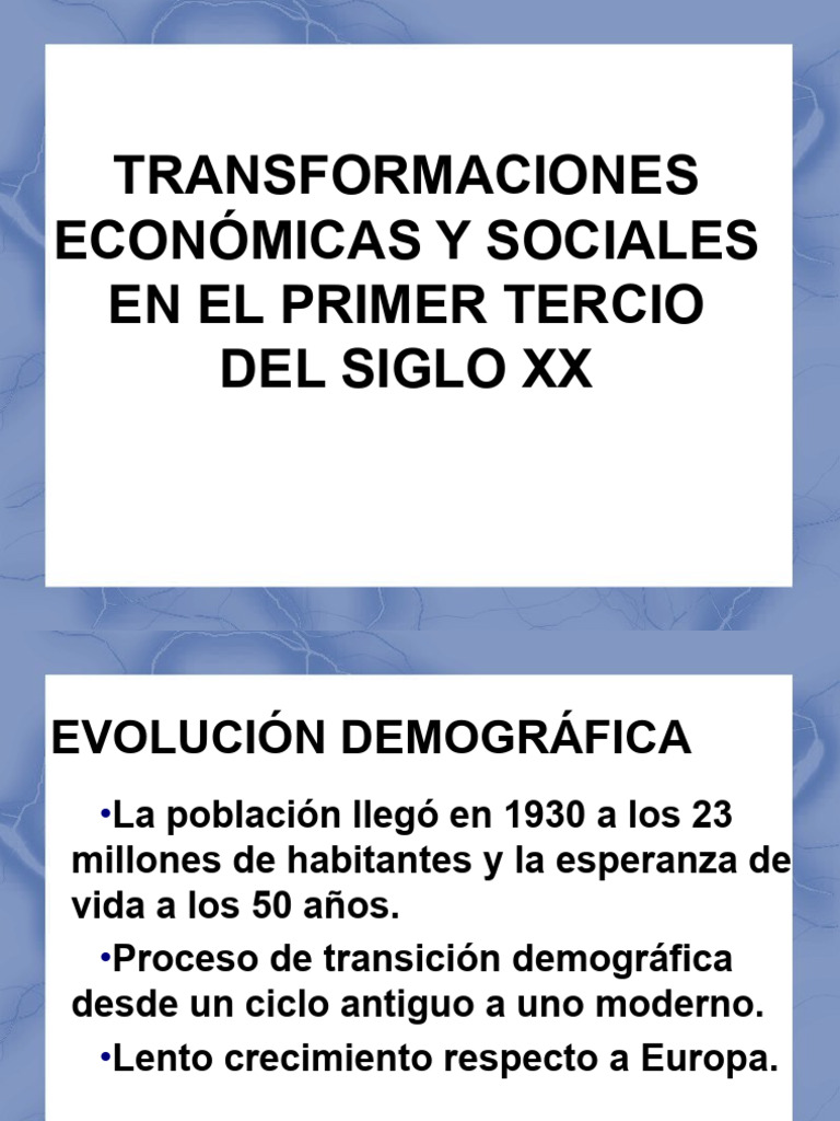 Transformaciones Econã Micas y Sociales S.XX | PDF | Agricultura | Economias