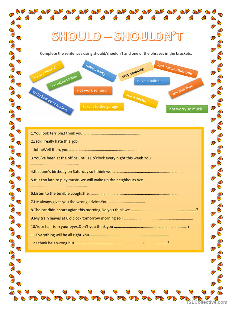 Should Shouldnt | PDF