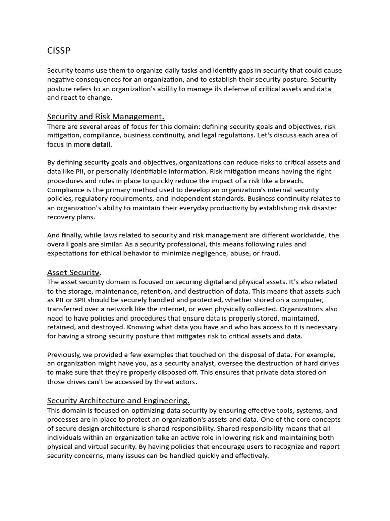 Cissp Download Free Pdf Security Computer Security
