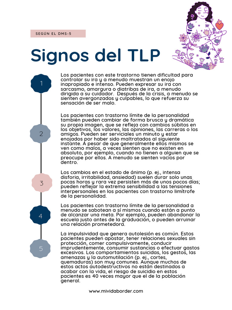 Signos Del TLP | PDF | Relaciones personales, crianza y desarrollo personal