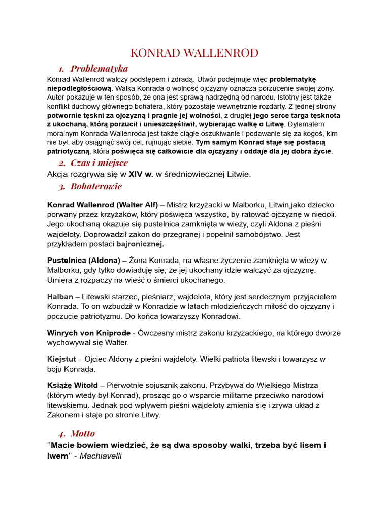 Konrad Wallenrod | PDF