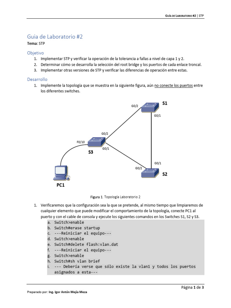 Guia Laboratorio 2-1 | PDF | Protocolos de comunicaciones | Estándares ...