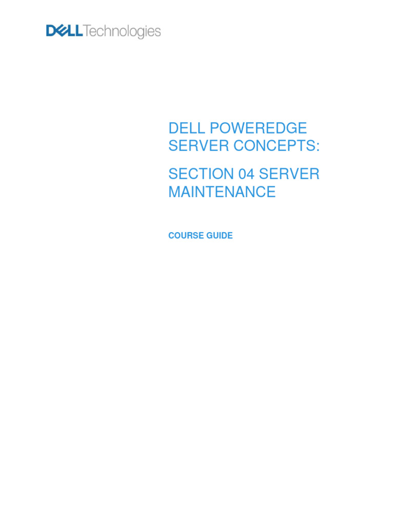 Section 04 Server Maintenance Course Guide | Download Free PDF | Central Processing Unit ...