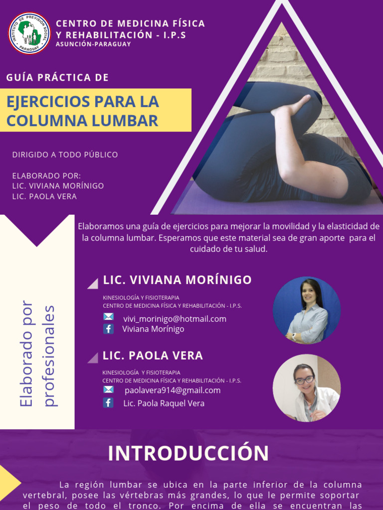 Ejercicios Columna Lumbar | PDF | Flexibilidad (anatomía) | Respiración