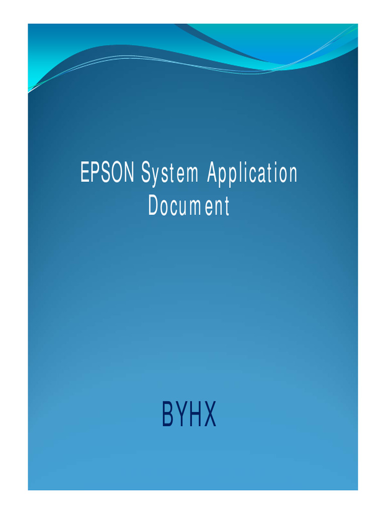 epson system application document | PDF | Calibration | Printer (Computing)