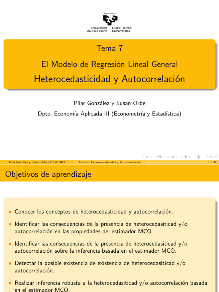 Tema 7 (3mm) El Modelo de Regresión Lineal General - Heterocedasticidad ...
