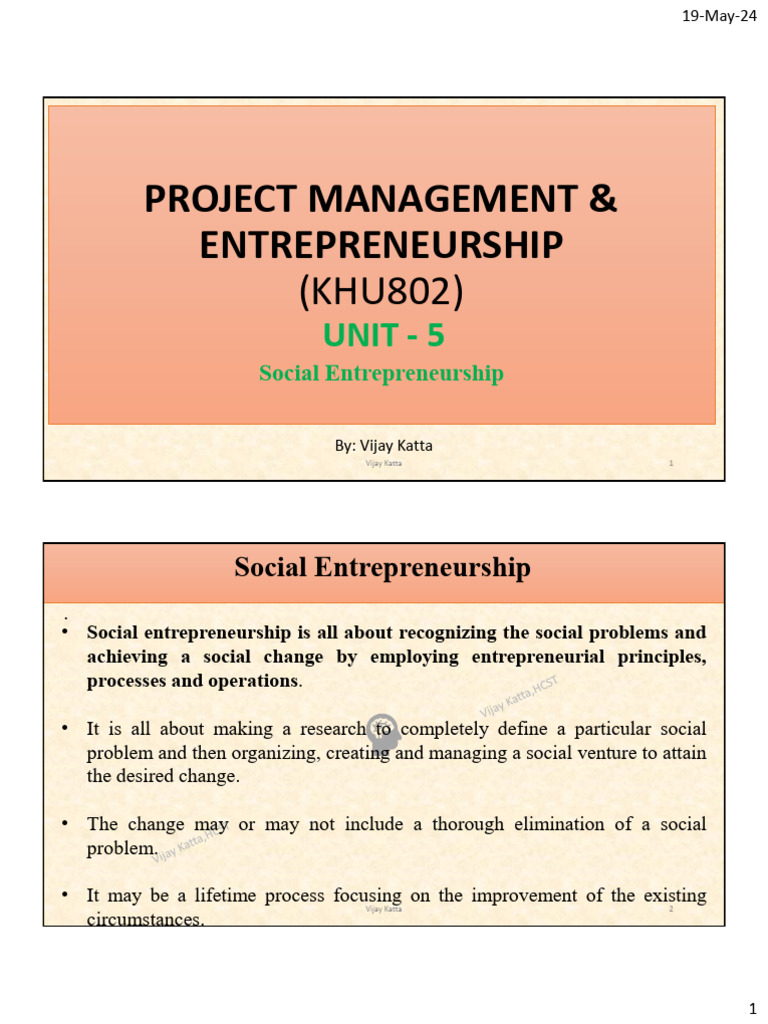Understanding Social Entrepreneurship | PDF | Entrepreneurship | Social ...