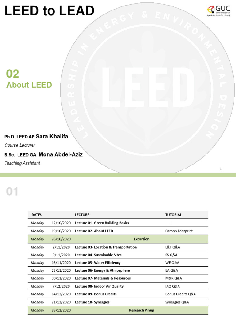 Lecture 02- About LEED | PDF | Green Building | Life Cycle Assessment