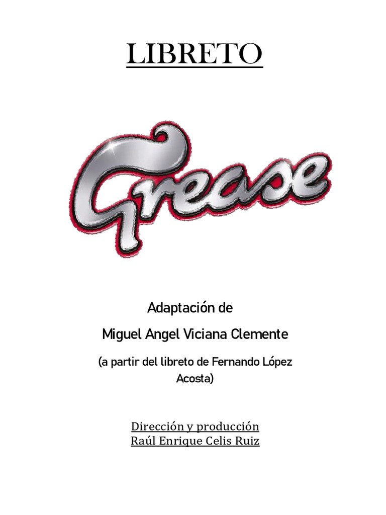 Libreto Final - Grease | PDF