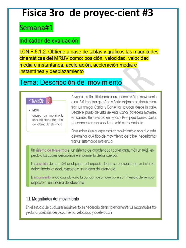 3ro Fisica Proyecto Cientifico #3 | PDF