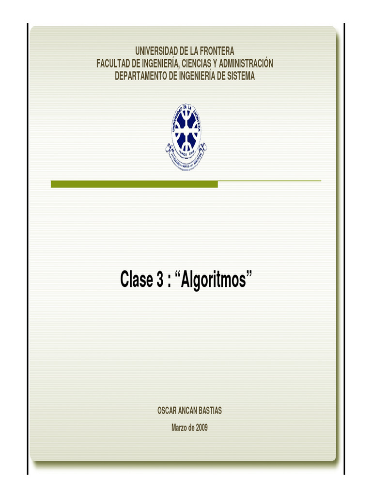 Clase 3 Algoritmos | PDF | Algoritmos | Programación de computadoras